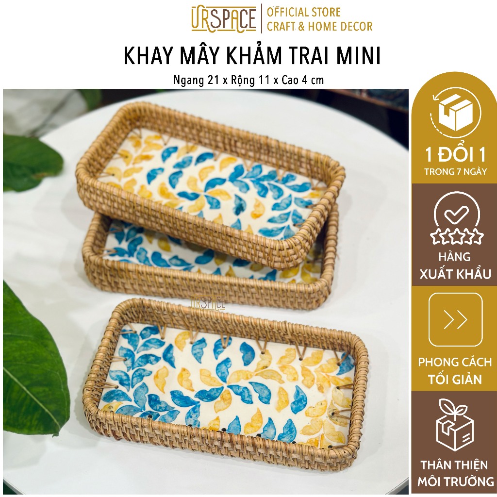 Khay khảm trai mini khay đựng bánh kẹo, khay trang trí decor Tết UR ...
