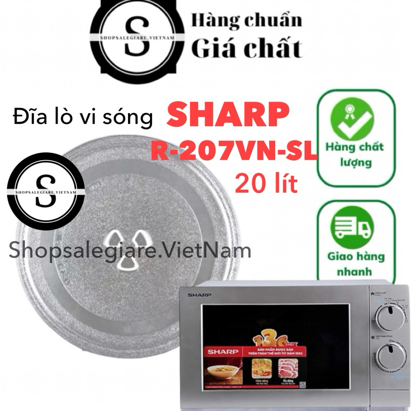 Đĩa quay lò vi sóng Sharp R-207VN-SL (20 lít) chính hãng ( R207VNSL ) | Shopee Việt Nam
