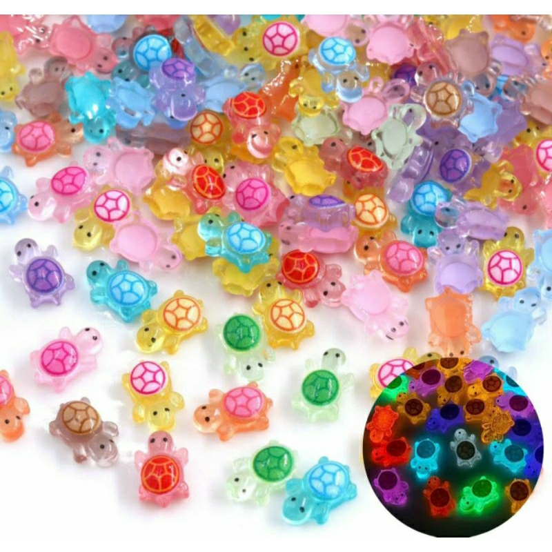 [Set 10 túi mù] Charm rùa mini dạ quang phát sáng | Shopee Việt Nam