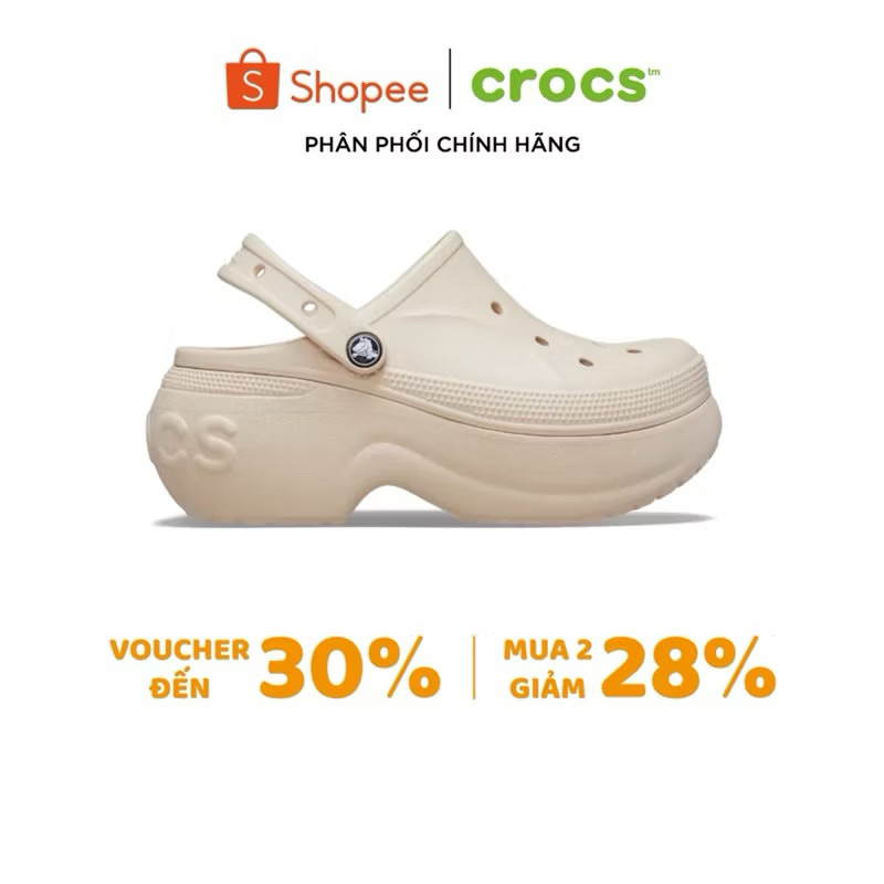 [ CHÍNH HÃNG ] GIÀY CLOG UNISEX CROCS BELLA - WINTER WHITE | Shopee Việt Nam
