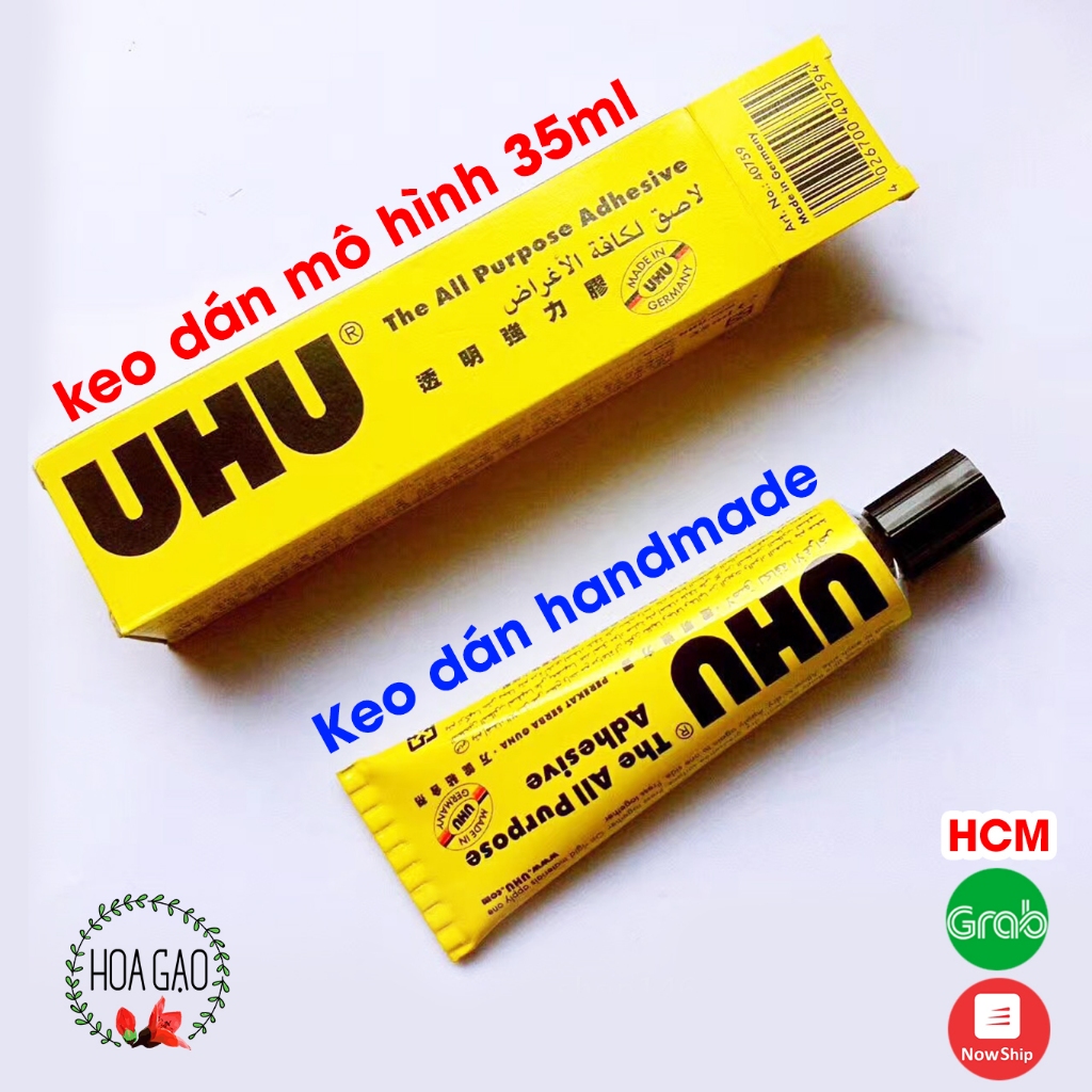 Keo dán đa năng UHU 35ml - Dán Vải, Nhựa, Da, Gỗ, Mô hình DIY Keo dán ...