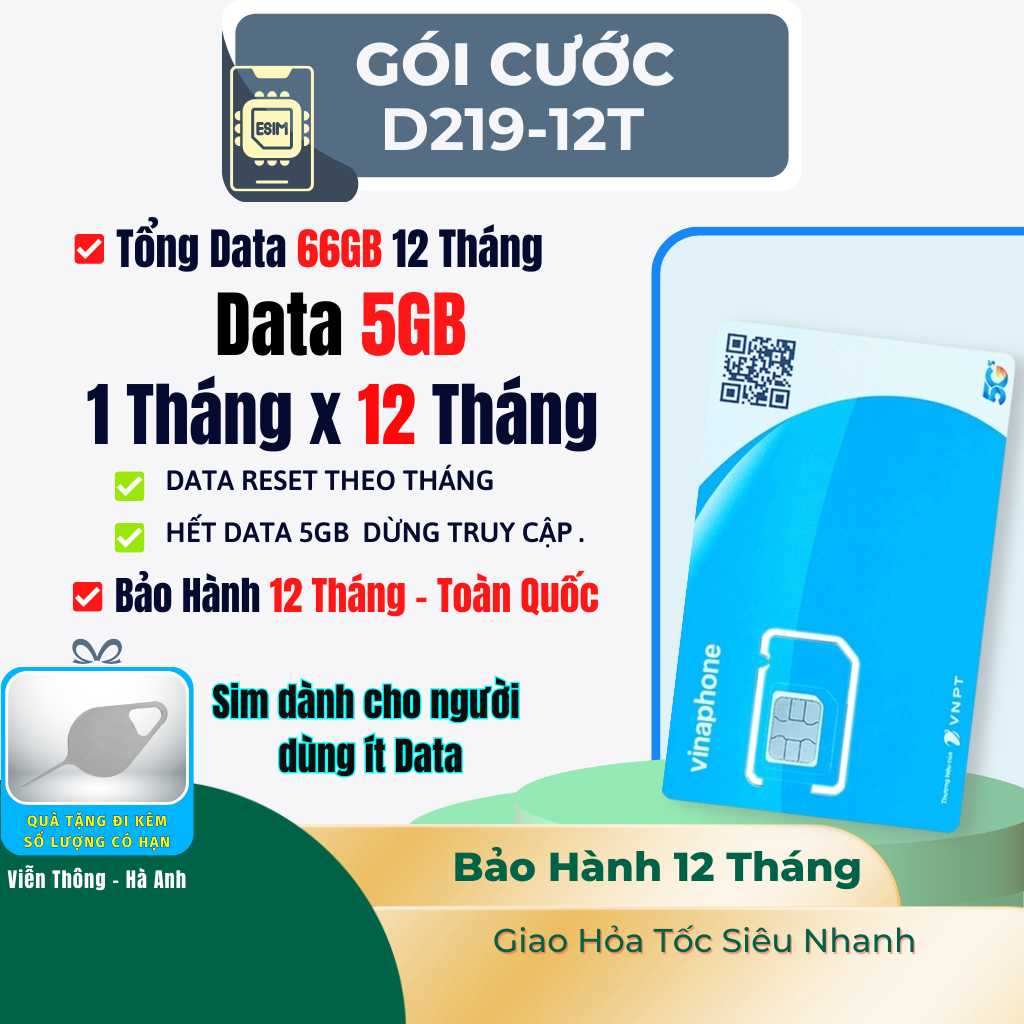 Sim4G D219,D500 Sử Dụng 12 Tháng Tốc Độ Cao , Bảo Hành 1 Năm Toàn Quốc | Shopee Việt Nam