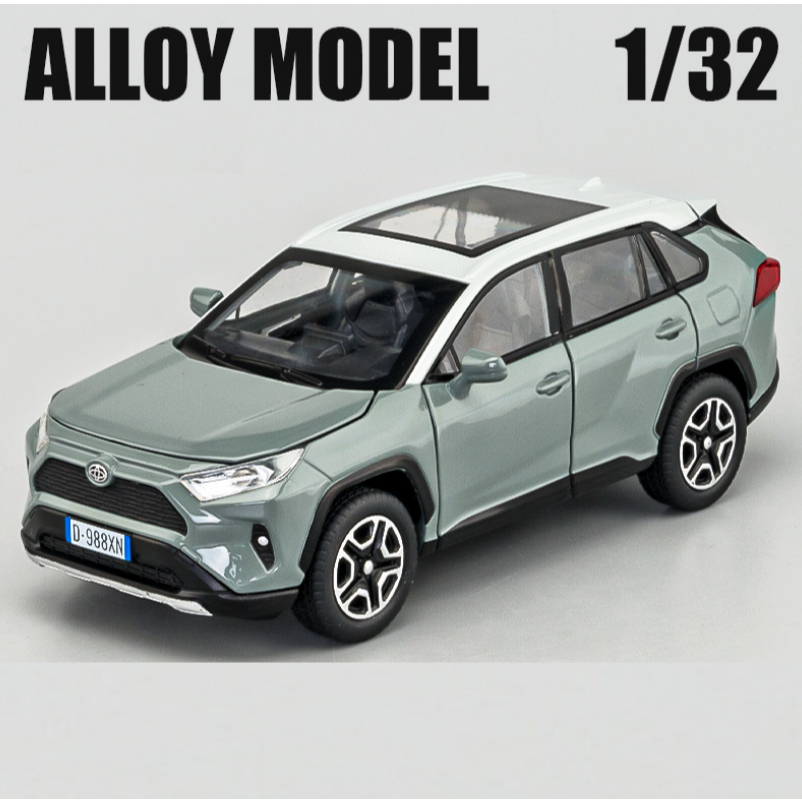 Mô hình xe ô tô Toyota RAV4 tỉ lệ 1:32 xe bằng kim loại có âm thanh và ...
