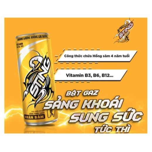 Nước Ngọt Tăng Lực Sting Energy Gold Rush - Nước Tăng Lực Sting Vàng ...