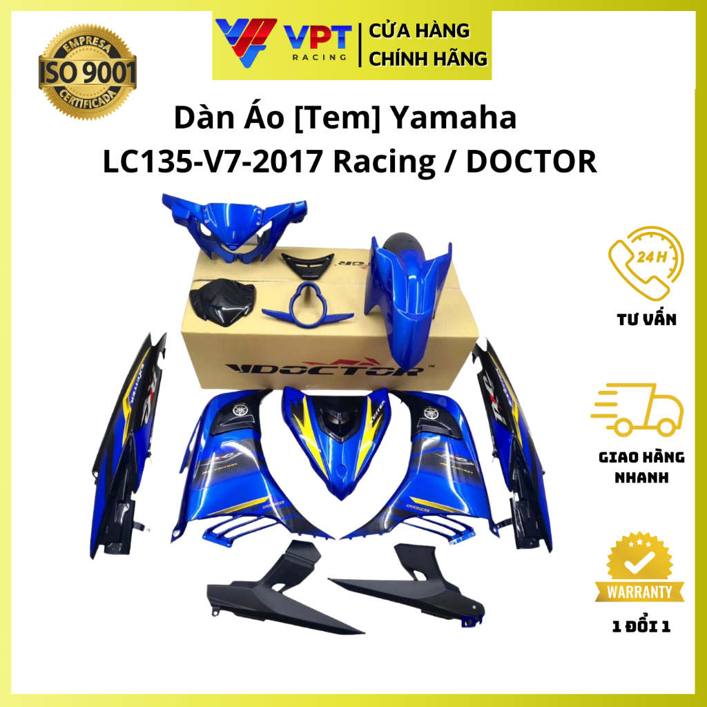 Dàn áo [Tem] Exciter 135-2011-2017 | Áo LC135-V7 xanh dương chính hãng ...