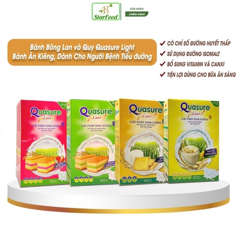 Bánh Bông Lan Quasure Light Cốm và Dâu 180gr Bibica - Thực phẩm dành ...