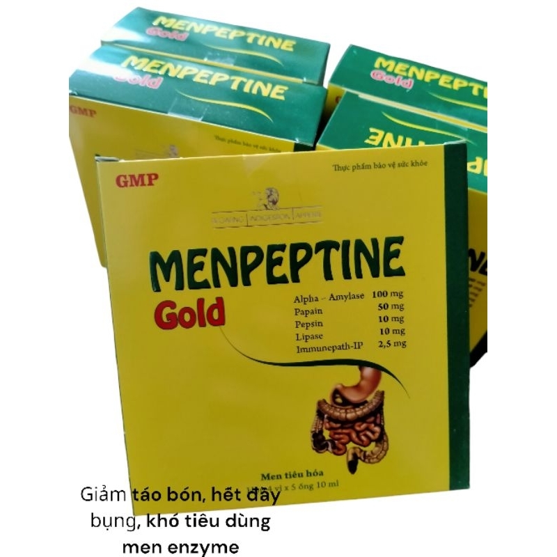 Men Enzyme Menpeptine Gol hộp 20 ống bổ sung men giúp giảm đầy bụng khó ...