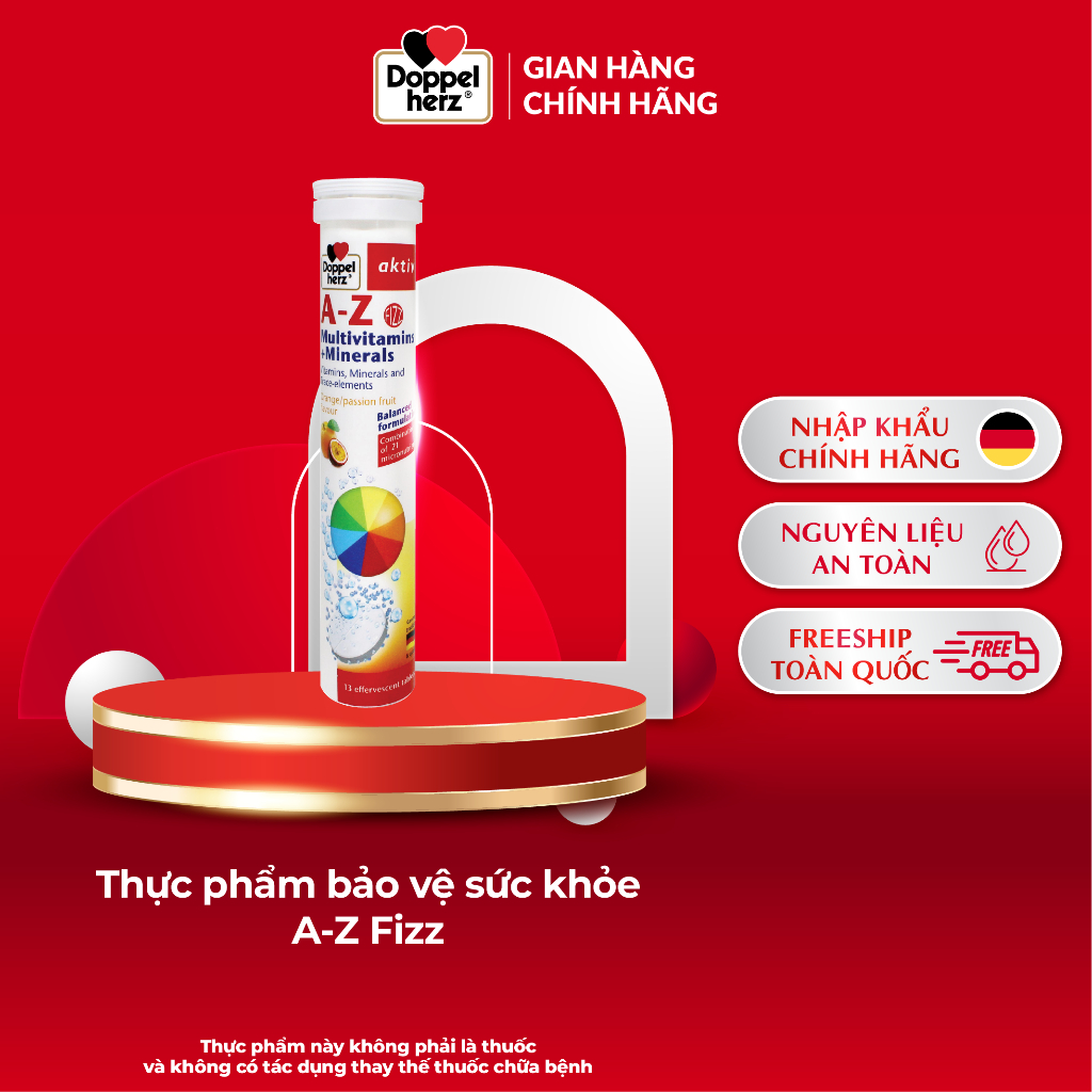 Viên sủi vitamin tổng hợp Doppelherz A-Z Fizz Multivitamins and ...