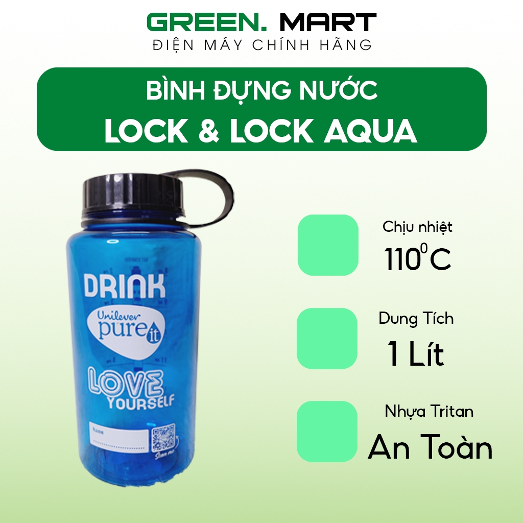 Bình đựng nước lock & lock aqua bằng nhựa tritan an toàn | Dung tích 1L ...