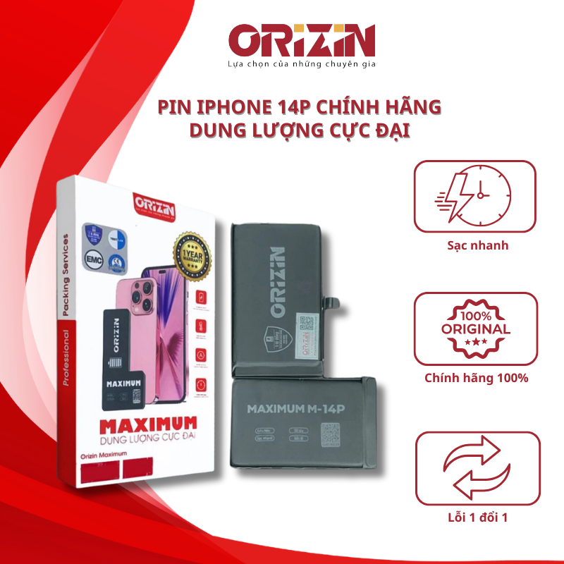 Pin ORIZIN Maximum M-14P chính hãng cho lP 14P Dung Lượng Cao, Bảo hành 12 tháng. | Shopee Việt Nam