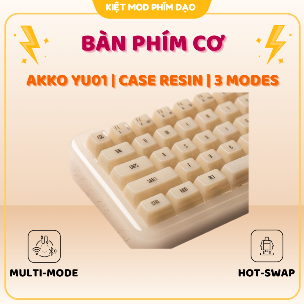 Bàn Phím Cơ Akko YU01 | Case Resin | 3 Modes | Shopee Việt Nam