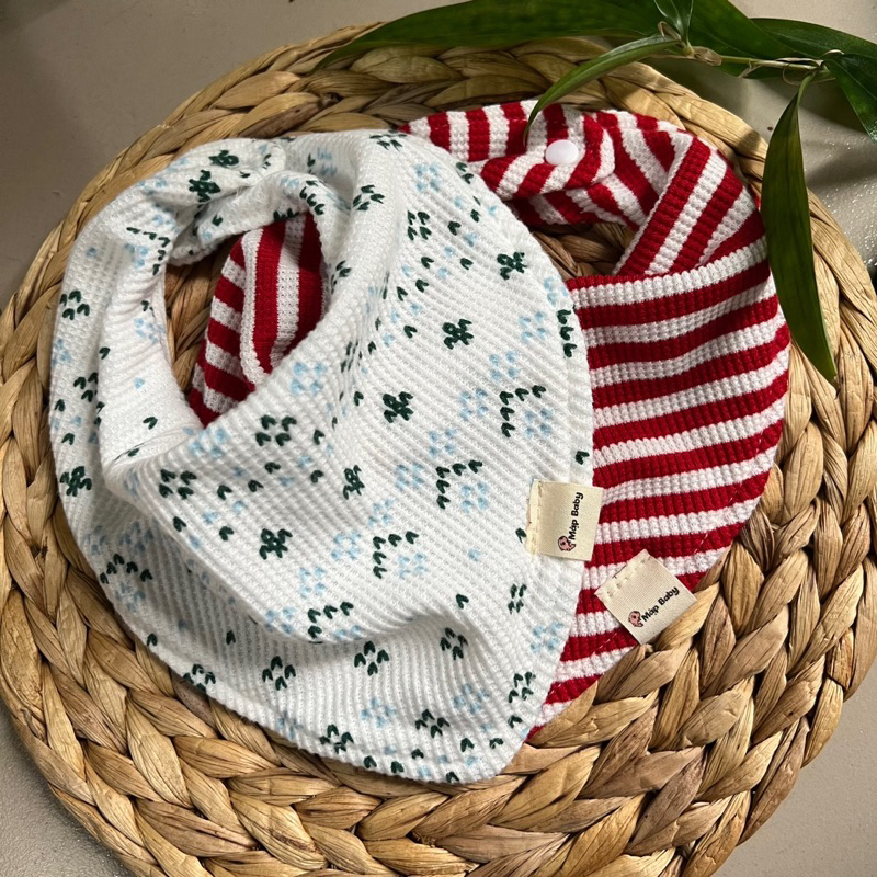 Yếm cổ đổ pipi Mập baby chất liệu Cotton Waffle giữ ấm cổ cho bé trai ...