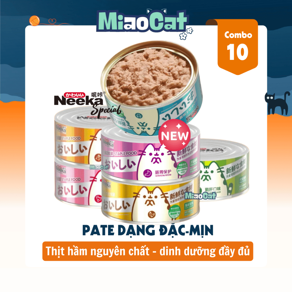 Combo 10 Lon Neeka Đặc Mịn Mousse Special Cho Mèo | Shopee Việt Nam