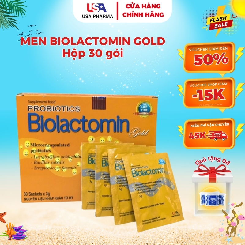 Men tiêu hoá BIOLACTOMIN GOLD cân bằng hệ vi sinh đường ruột, giảm táo ...