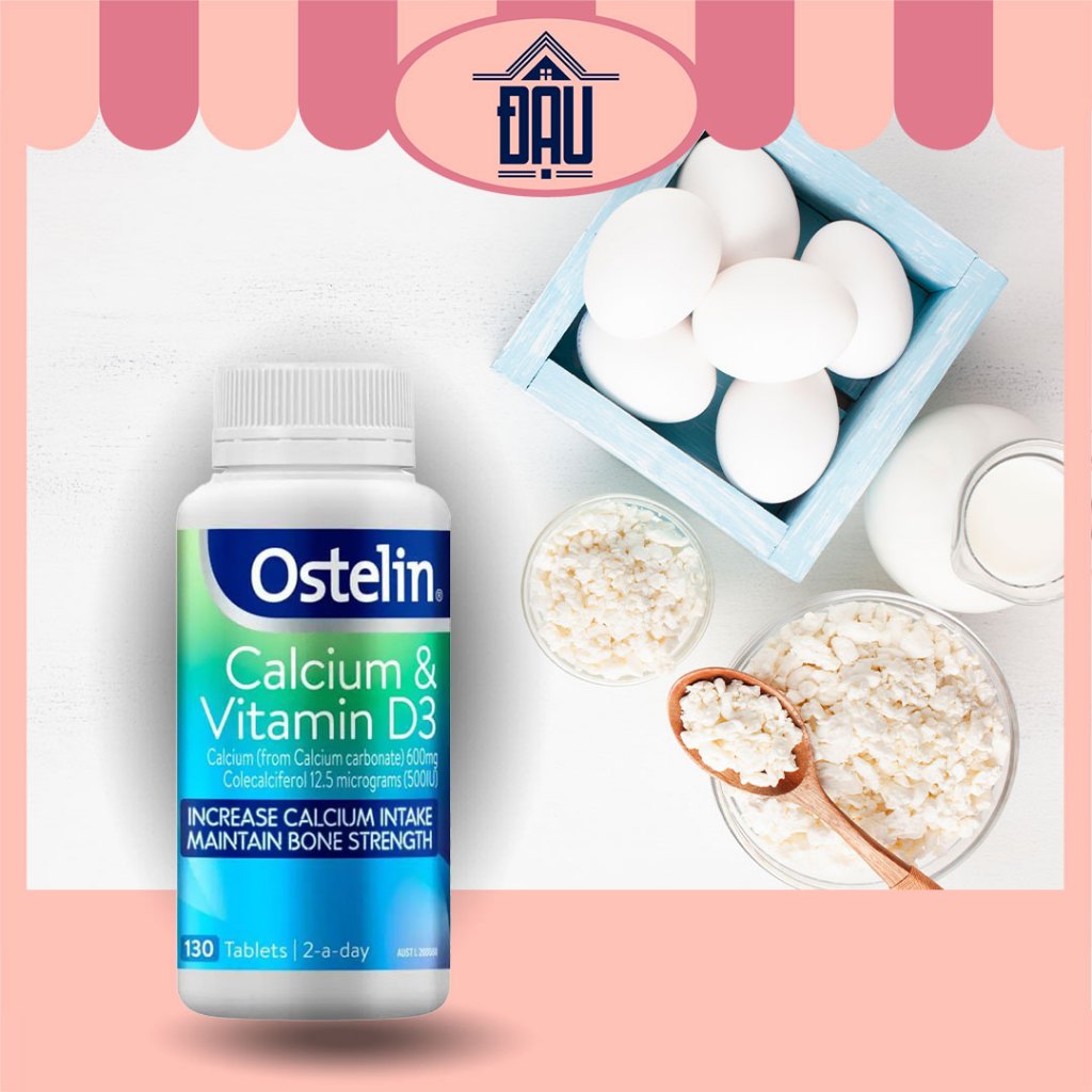 Viên uống bổ sung canxi và vitamin D3 xuất xứ Úc Ostelin Calcium & Vitamin D3 130 viên | Shopee ...