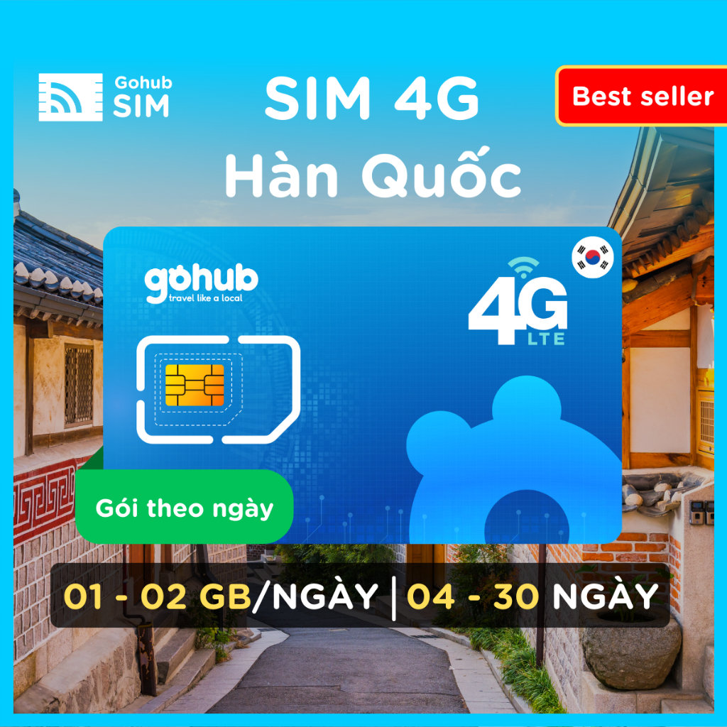 [GOHUB] SIM 4G du lịch Hàn Quốc - Gói theo ngày (4 - 15 ngày) - Tặng ...