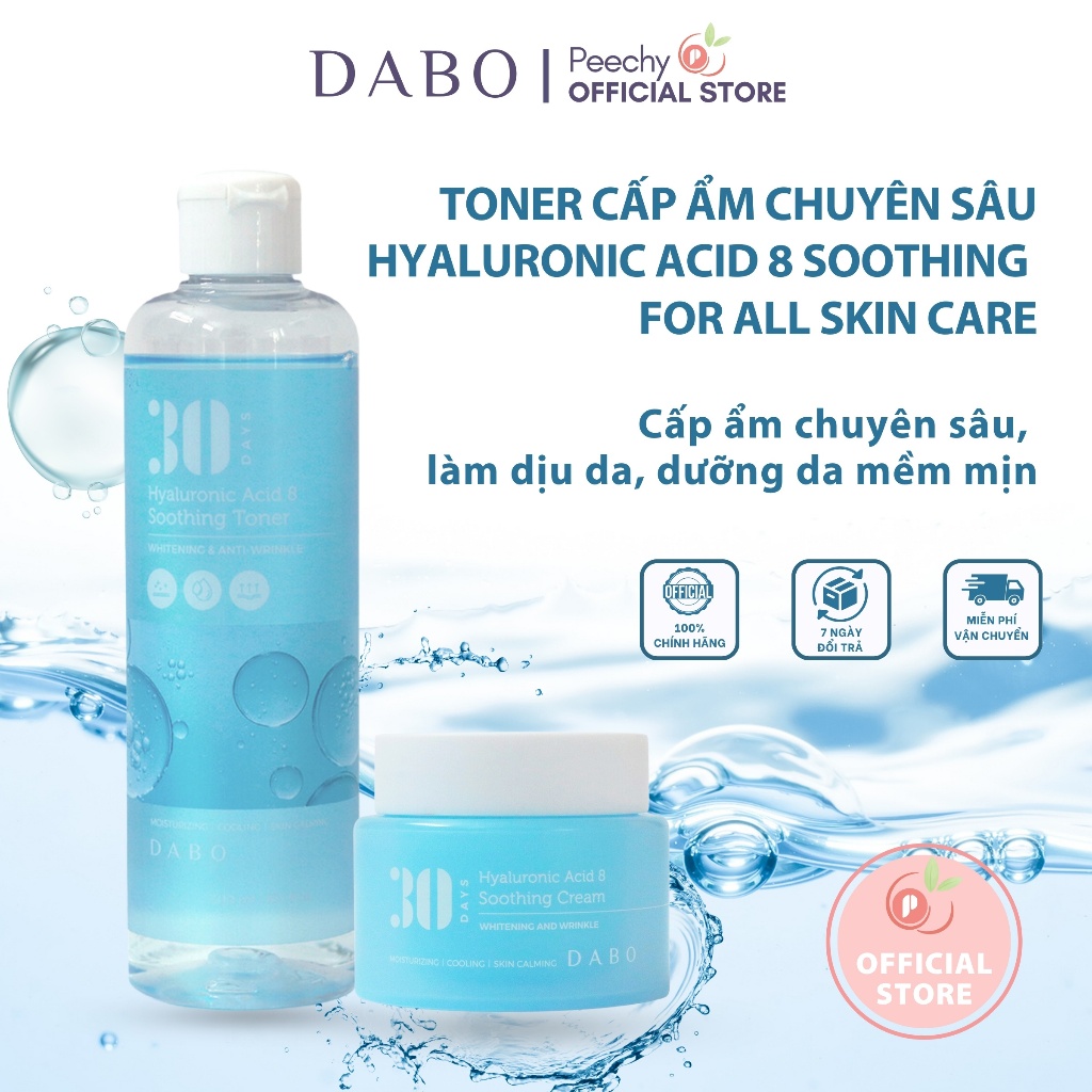 [CHÍNH HÃNG] Bộ Dưỡng Da Toner Và Kem Dưỡng Ẩm Cao Cấp DABO 30 Days ...