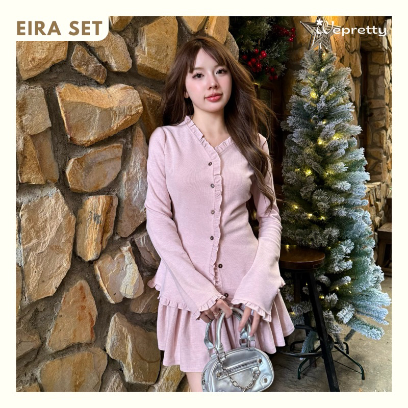 Áo cardigan nữ kèm chân váy dệt kim dáng váy xòe chất vải dày dặn EIRA SET - Wepretty Clothes ...