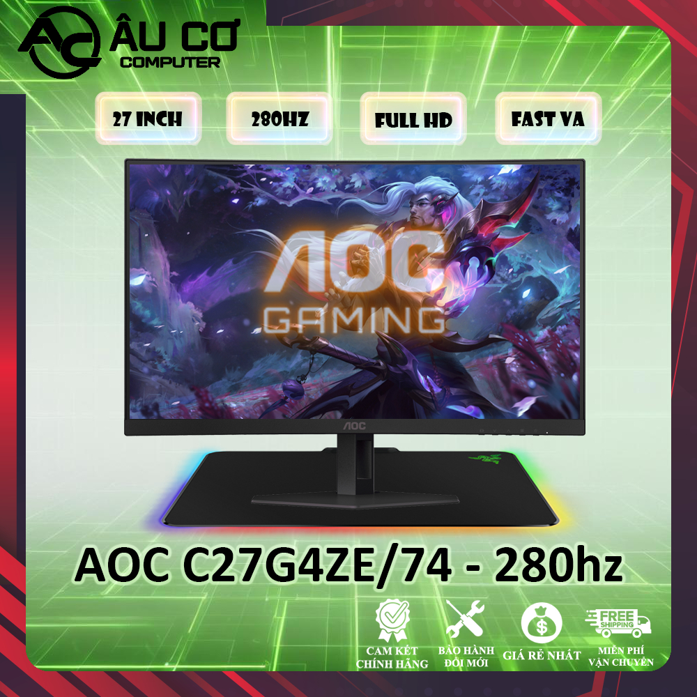 [SIÊU PHẨM] Màn Hình Gaming 280hz 27 inch AOC C27G4ZE/74 CONG (FHD/Fast ...