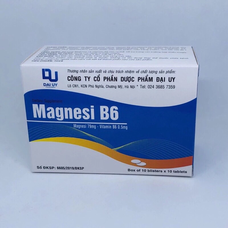 combo 10h mage b6 đại uy giúp giảm tê bì tay chân, bổ thần kinh hộp 100 ...