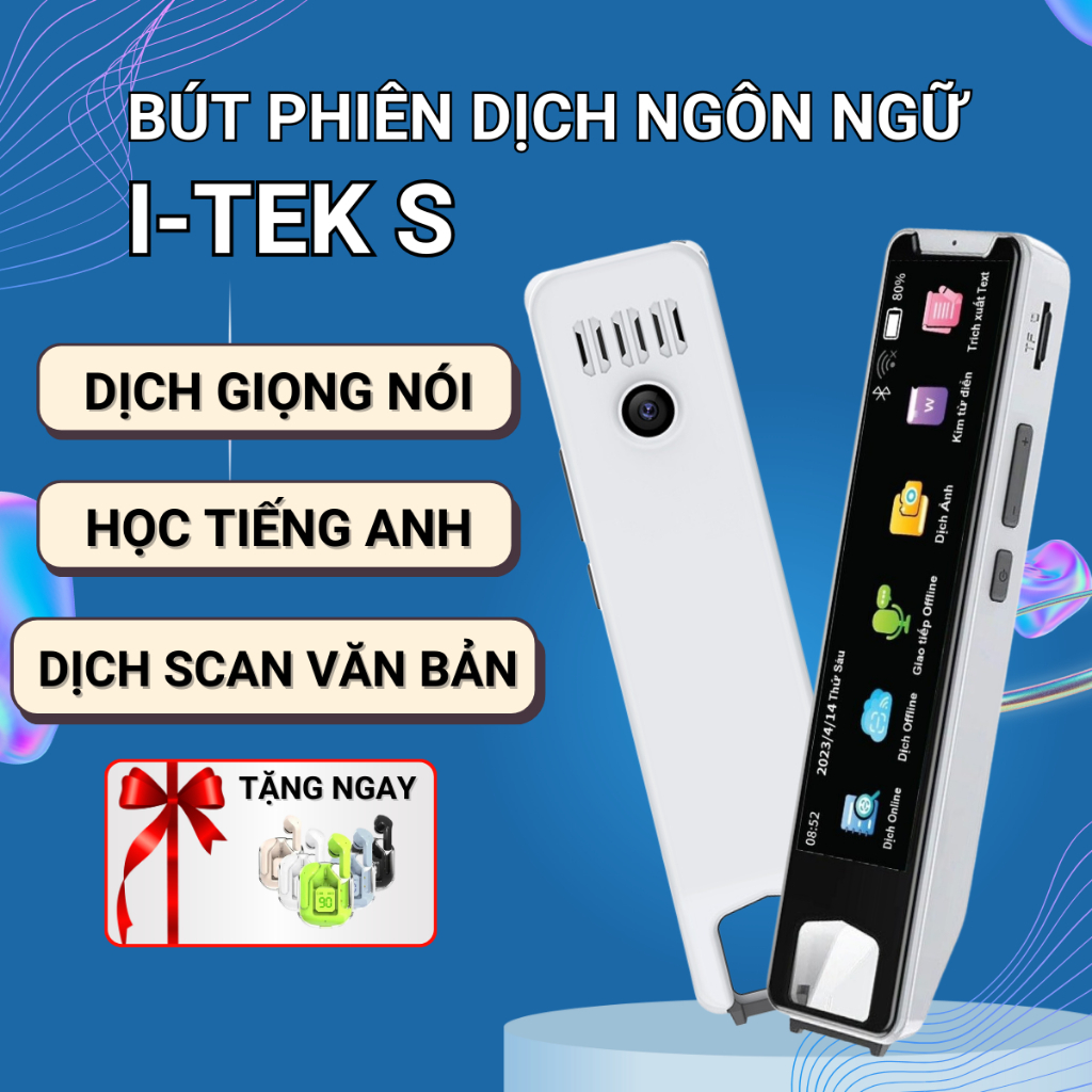 Bút phiên dịch ITEK S bút phiên dịch 2 chiều nhiều loại ngôn ngữ tối ưu cho tiếng Việt bảo hành ...