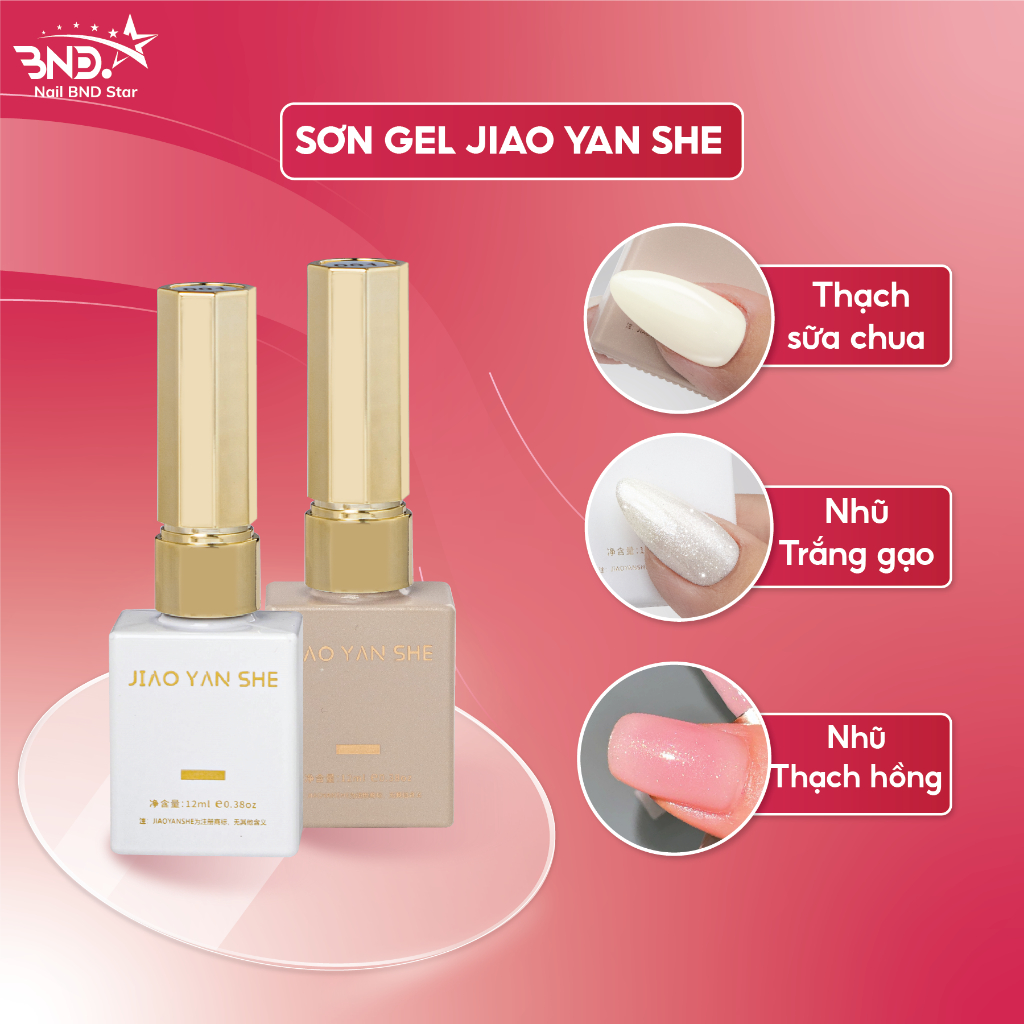 Sơn gel Jiao Yan She chính hãng 3 màu - Sơn móng tay gel thạch nhũ làm ...