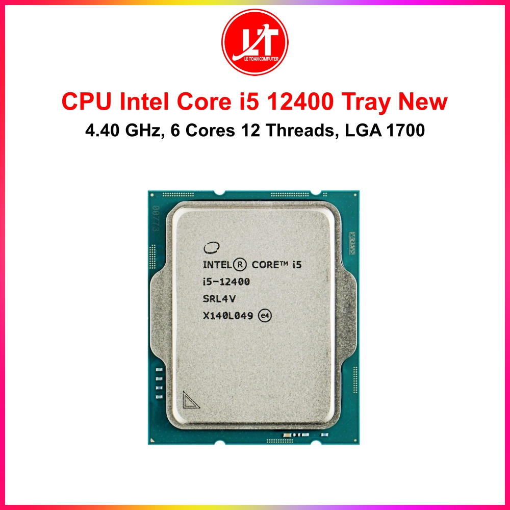CPU Intel Core i5-12400 Tray (Up To 4.40GHz, 6 Nhân 12 Luồng, 18MB ...