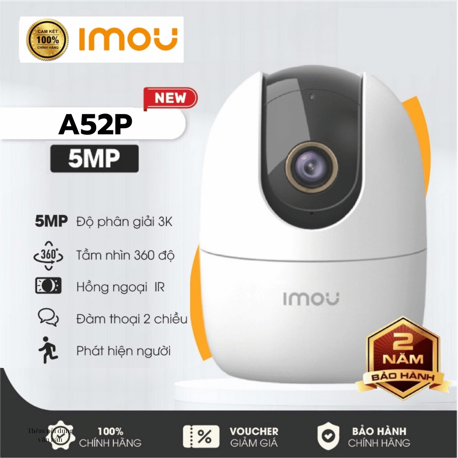 Camera imou WIFI XOAY 360 độ, độ phân gải 3MP 5MP IMOU A32 và A52 Chính ...