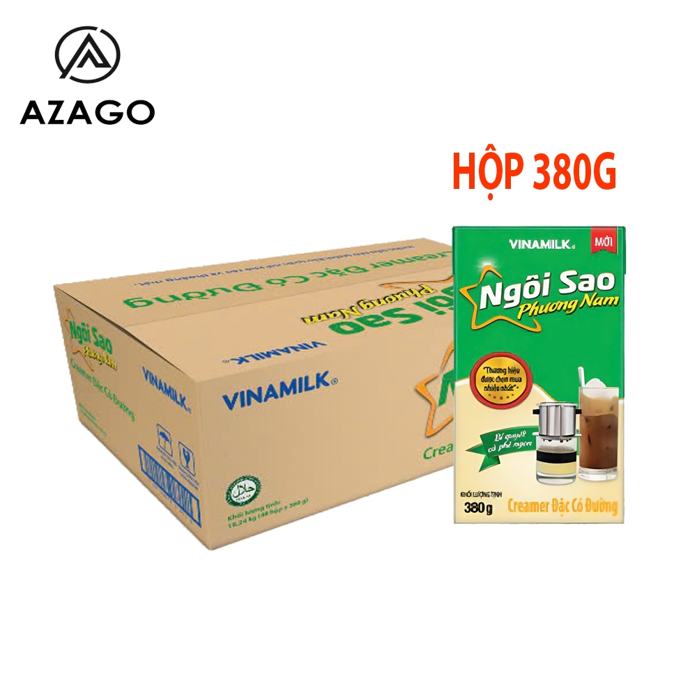 Thùng 24 hộp Sữa đặc có đường Ngôi Sao Phương Nam Xanh lá 380g - AZAGO ...
