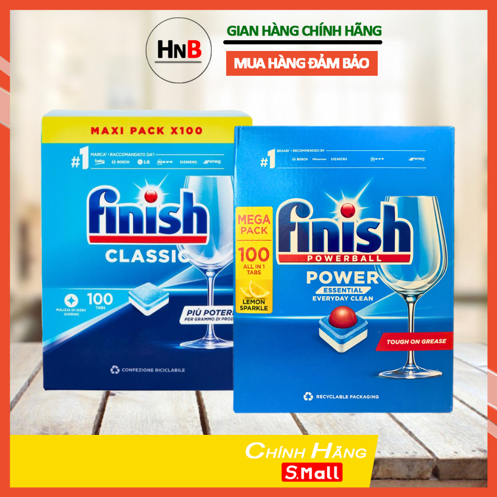 Viên rửa bát Finish Essential 6 tính năng, Finish Classic 2 tính năng ...