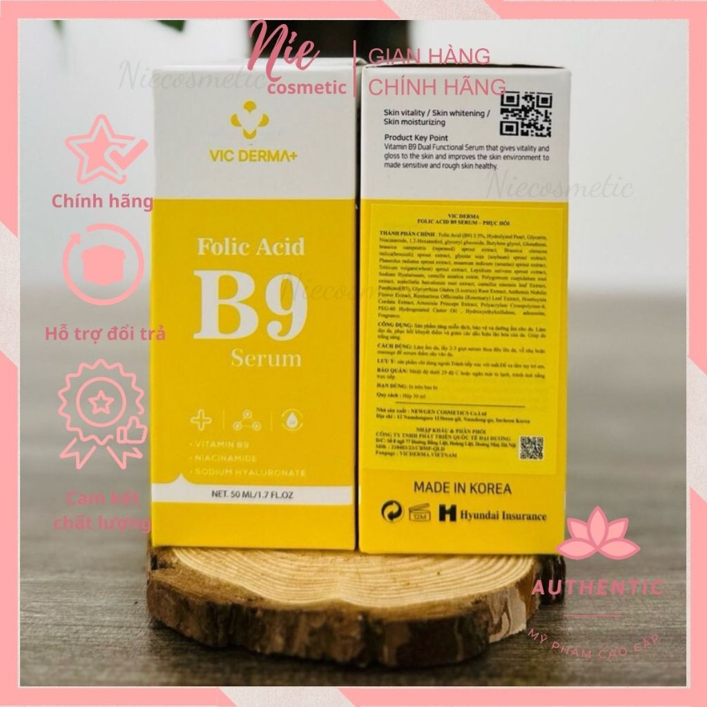 [Hàng công ty] Serum B9 Vic Derma Phục Hồi, Làm Dịu Da, Chố.ng Kích Ứng ...