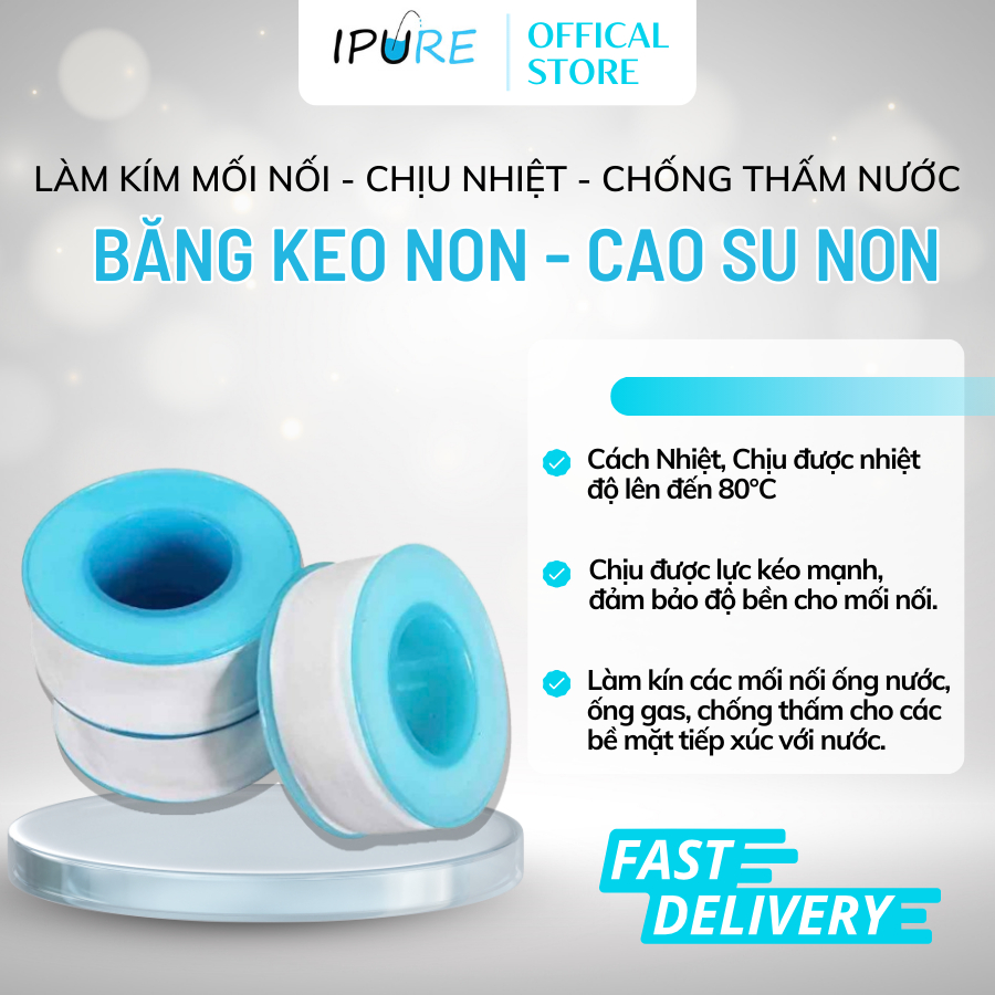 Băng Keo Lụa Cao Su Non Tombo Malaysia 10m, Băng Tan Quấn Ống Nhựa, Vòi Nước Sắt, Nhôm, Inox ...