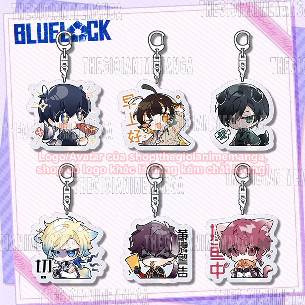 (Tặng móc khóa) Móc khóa BLUE LOCK ver Tai chữ in hình anime chibi treo ...