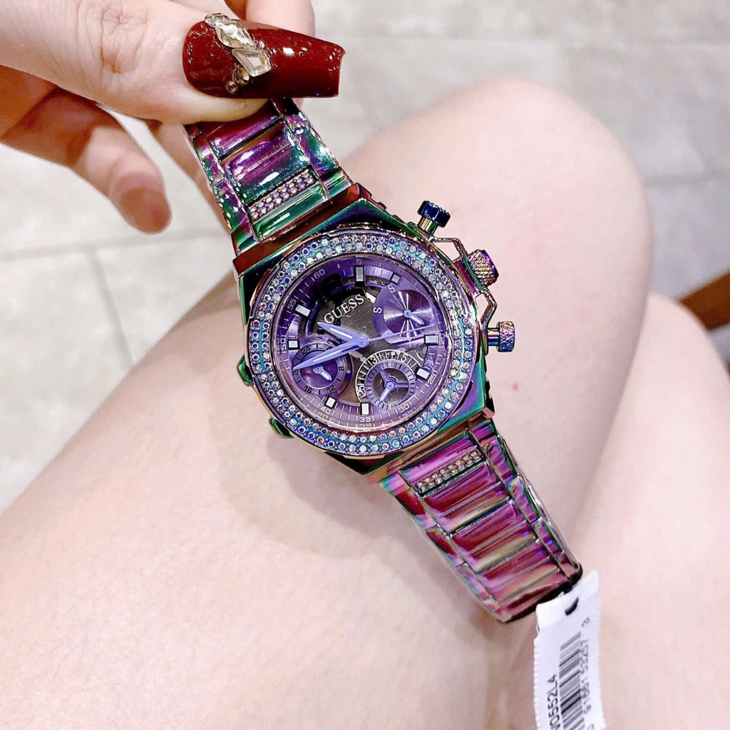 Đồng Hồ Nữ Chính Hãng GUESS, Size : 34mm, Mặt Tròn, 6 Kim, Dây Thép ...