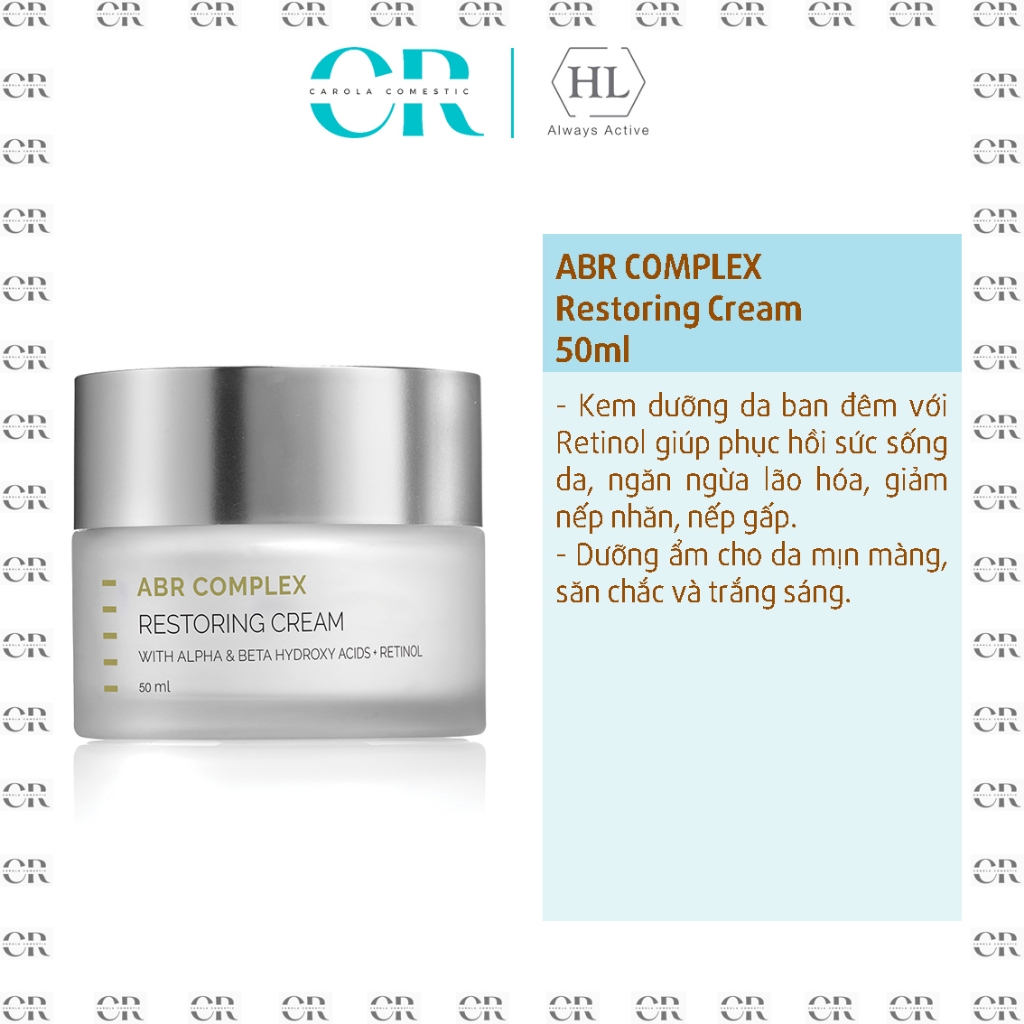 [CHÍNH HÃNG] Kem dưỡng da ban đêm, phục hồi & trẻ hóa da - HL ABR Complex Restoring Cream 50mL ...