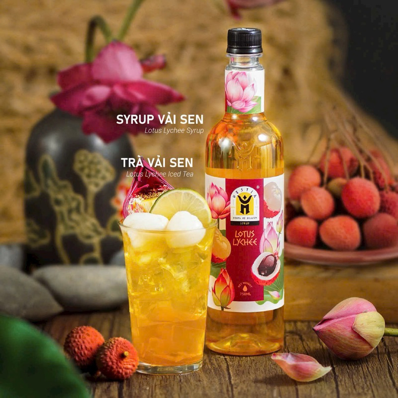 Siro Syrup Vải Hoa Sen Hestia Chai 750ml | Shopee Việt Nam