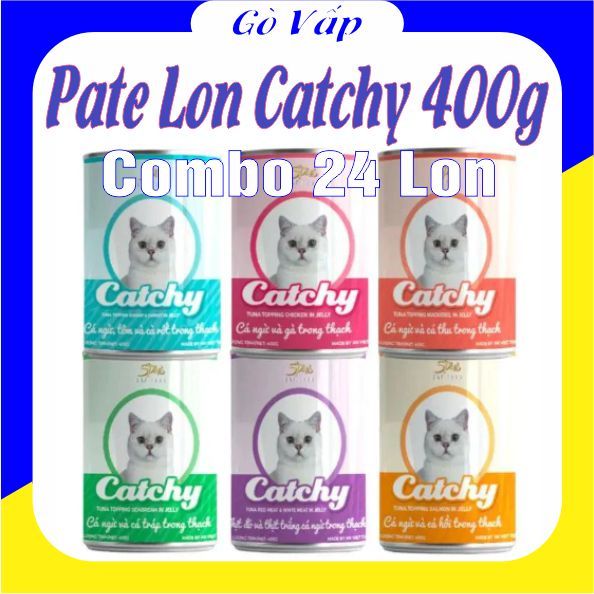 [Combo 24 Lon] Pate Catchy Lon 400G Thức ăn Pate Cho Mèo | Shopee Việt Nam