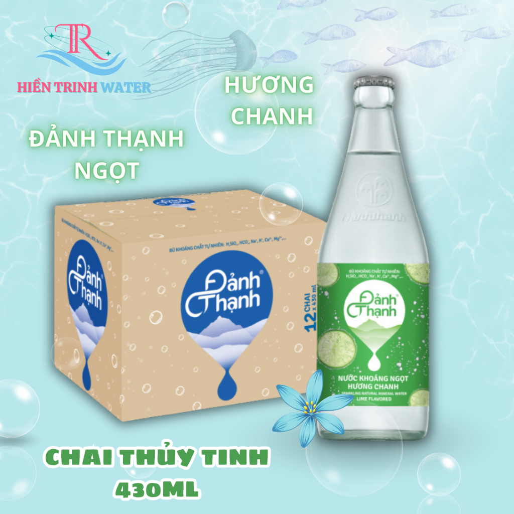 Nước Khoáng Đảnh Thạnh Ngọt Hương Chanh Chai Thủy Tinh 430ml - Đảnh Thạnh Chanh Có Gas Chai Sành ...