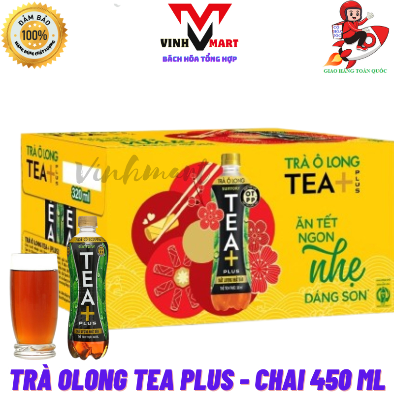 hùng 24 chai trà ô long Tea Plus 450ml | Shopee Việt Nam