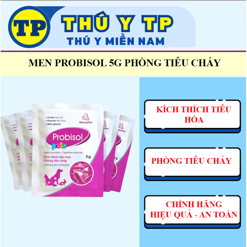 Vemedim Chính Hãng- Men Probisol 5g men tiêu hóa chó mèo hỗ trợ đường ...
