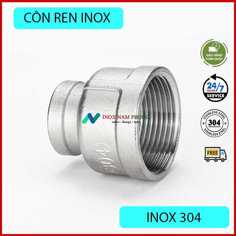 CÔN THU REN INOX 304- CÔN REN INOX 304- ĐẦU TO ĐẦU NHỎ REN TRONG INOX ...