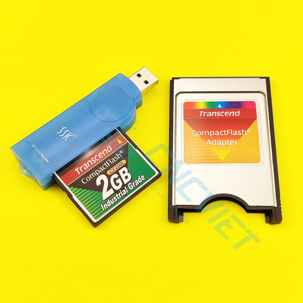 COMBO THẺ CF TRANSCEND CÔNG NGHIỆP – ĐẦU ĐỌC USB CF – ADAPTER CF PCMCIA - DÀNH CHO MÁY CNC ...