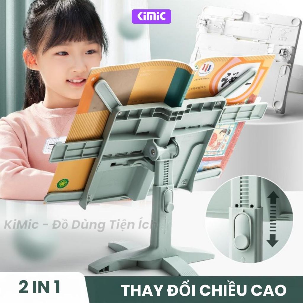 Giá đỡ sách để bàn cao cấp có thể điều chỉnh độ cao, Kẹp sách giúp ngồi ...