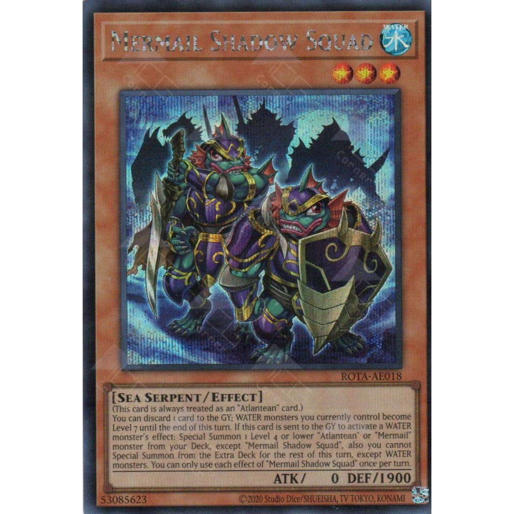 Thẻ bài YUGIOH - AE - Mermail Shadow Squad - ROTA-AE018 - Secret Rare ...