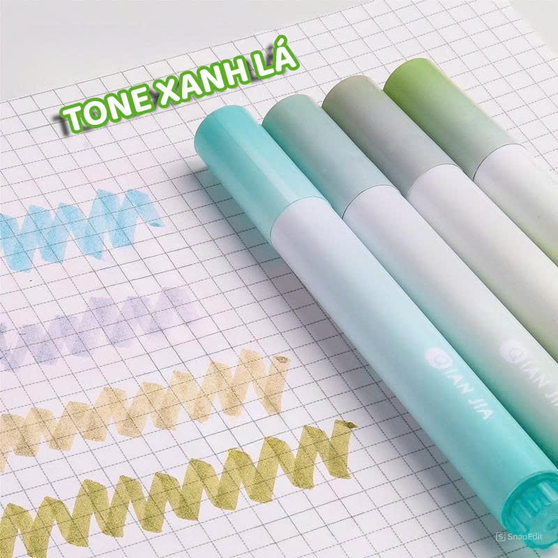 Bộ Bút Highlight Màu Macaron Gradient, Set 4 Bút Dạ Quang Màu Pastel ...