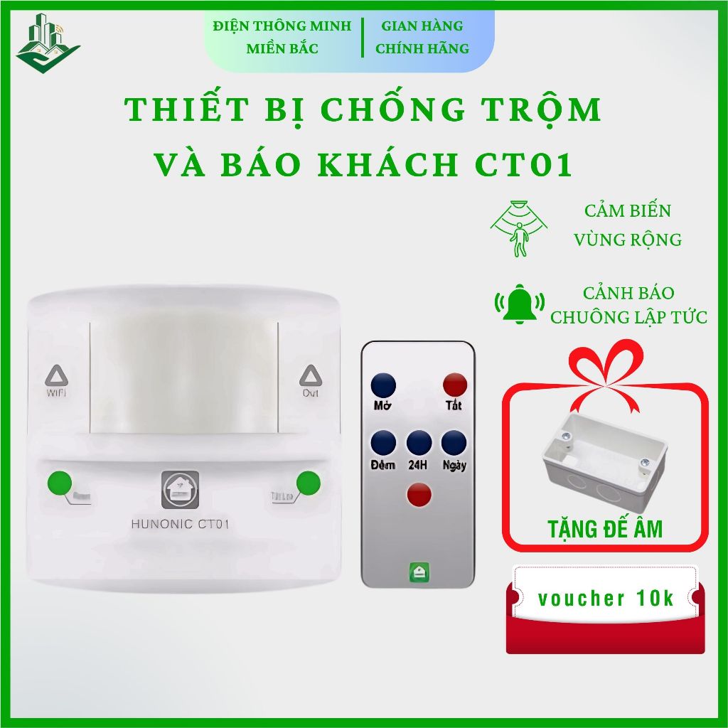 Thiết Bị Chống Trộm Và Báo Khách Đa Năng Hunonic CT01 Bảo Hành 12 Tháng 1 Đổi 1, Hàng Việt Nam ...