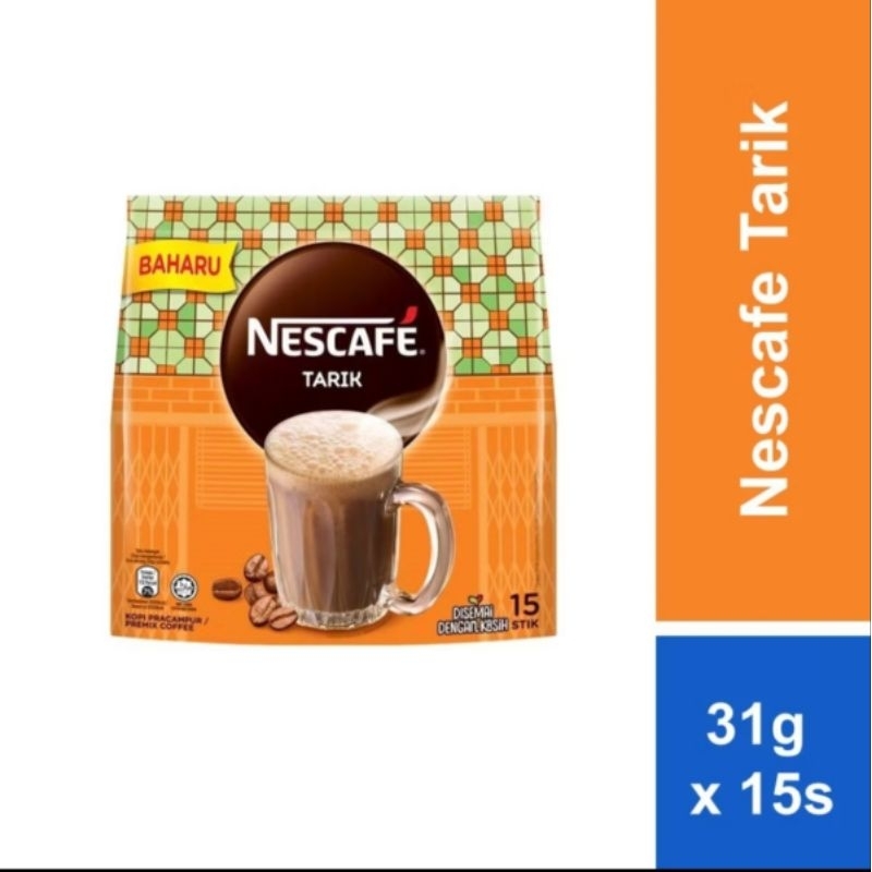Cà phê TRẮNG ĐẬM VỊ 3in1 NESCAFÉ Tarik (31g x 15's) - HALAL _ MALAYSIA ...