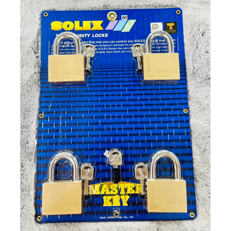 [Hỏa tốc HCM] Bộ 4 khóa Solex thân đồng chìa chủ Master key nhiều kích thước - MSOFT | Shopee ...