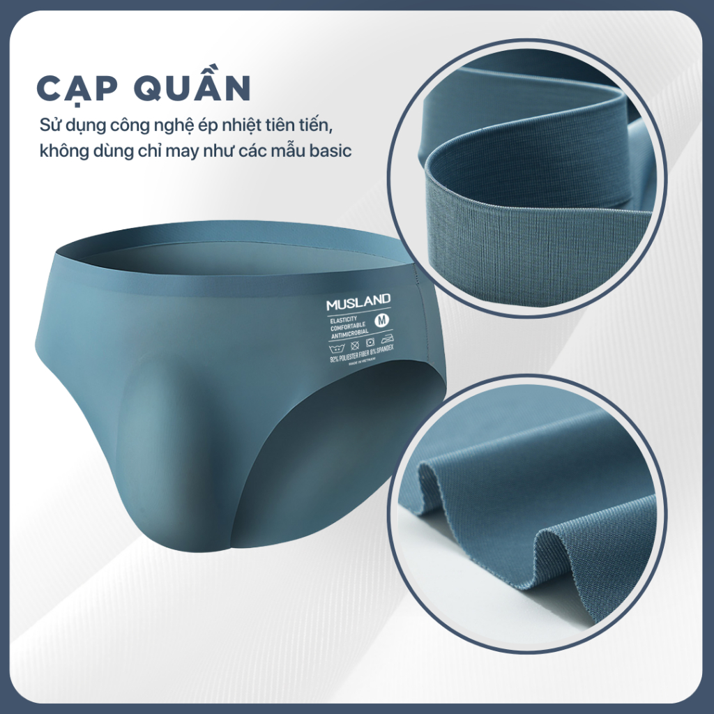 Combo 3 Quần Lót Sịp Nam Musland Chất Liệu Thun Lạnh Không Đường May ...