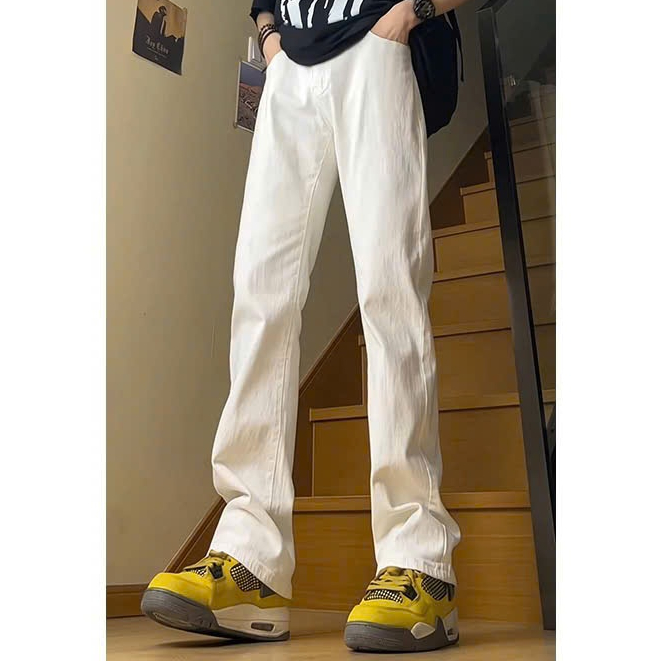 Quần Jeans Nam , Quần Bò Nam Ống Loe Trắng Giọt Nước Trong Veo JN18 ...
